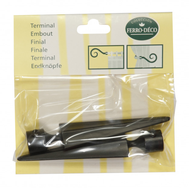 FERRO-DECO - Finale Modello Freccia Nero (2 pz)