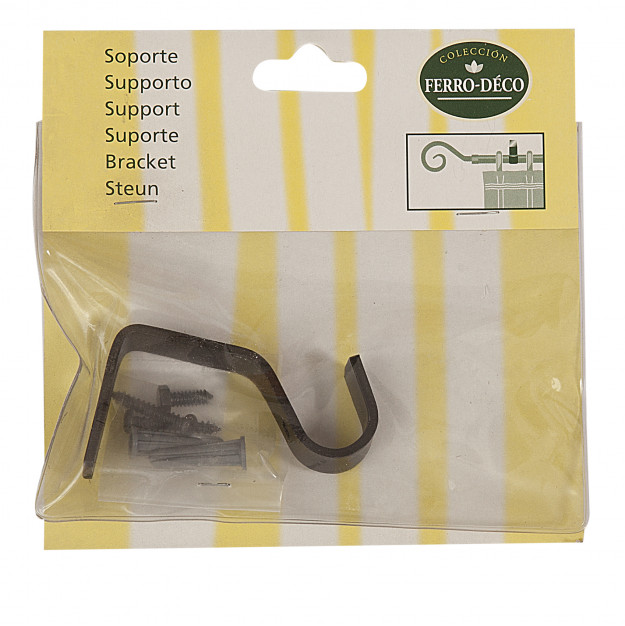 FERRO-DECO - Soporte techo Negro (1 ud)