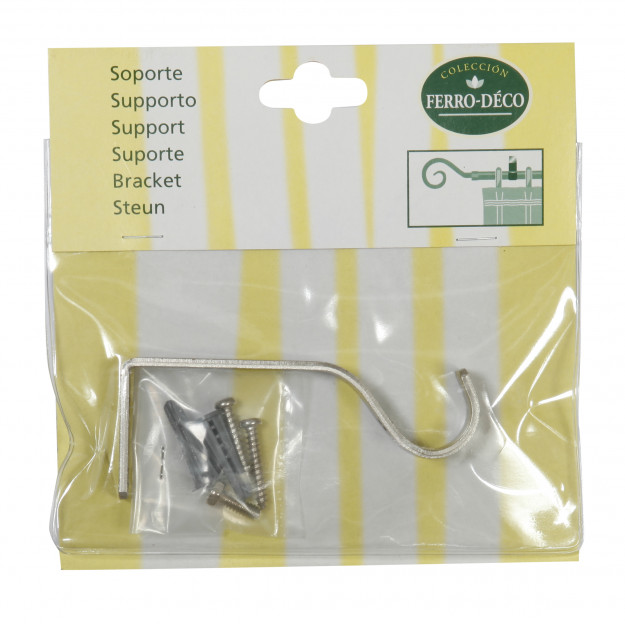 FERRO-DECO - Soporte pared Plata (1 ud)