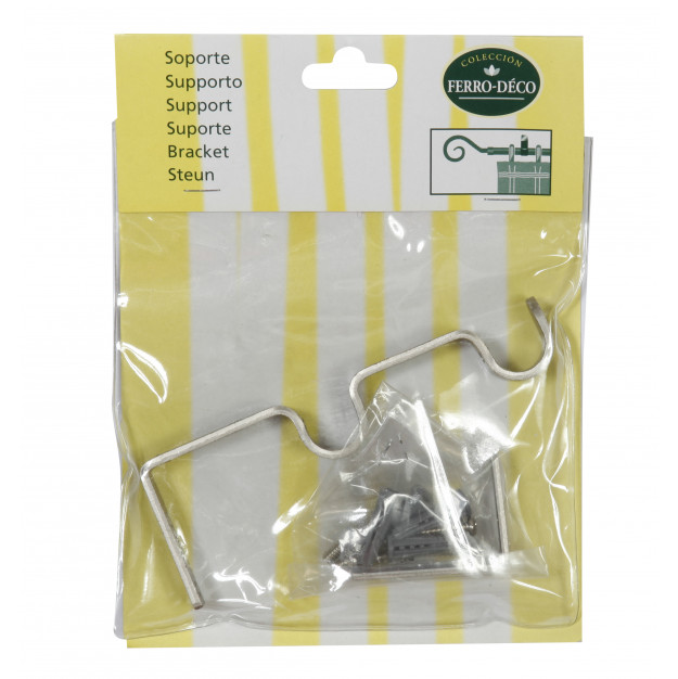 FERRO-DECO - Soporte pared doble Plata (1 ud)