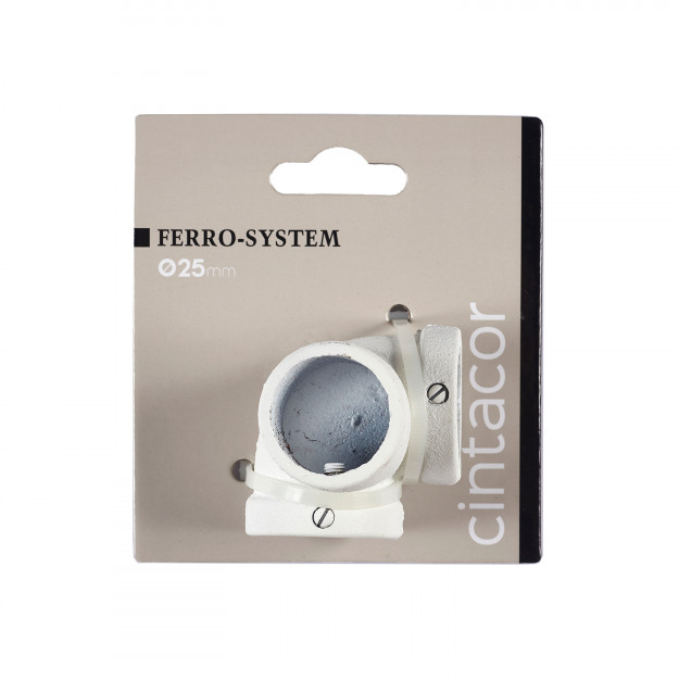 FERRO-SYSTEM - Conector angular 3 tubos Blanco (1 ud)