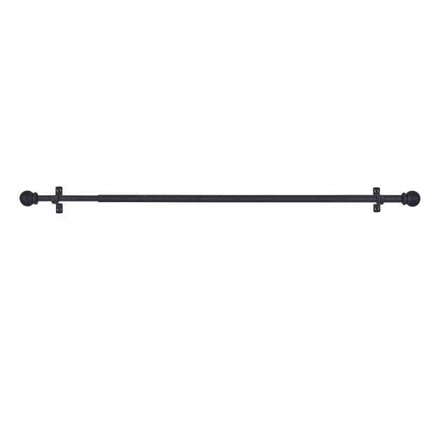 Decorative cafe-rod Sphere Black 120-215cm